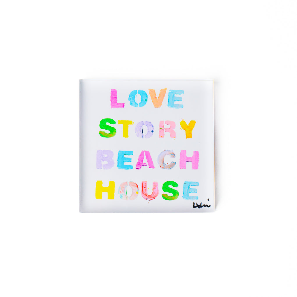Love Story Beach House Block of Love 4x4 - Millie Costal Accents