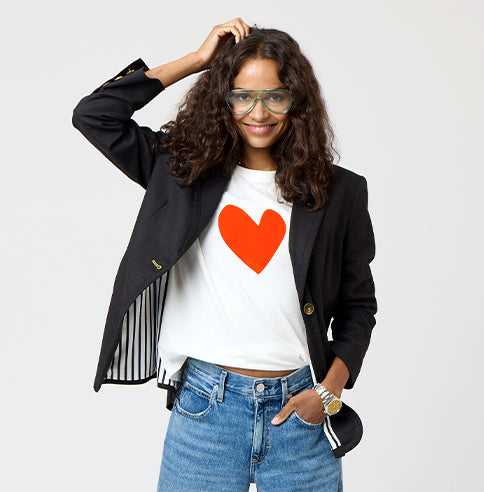 Suke Imperfect Heart Tee – Aperol Orange – Millie Costal Accents