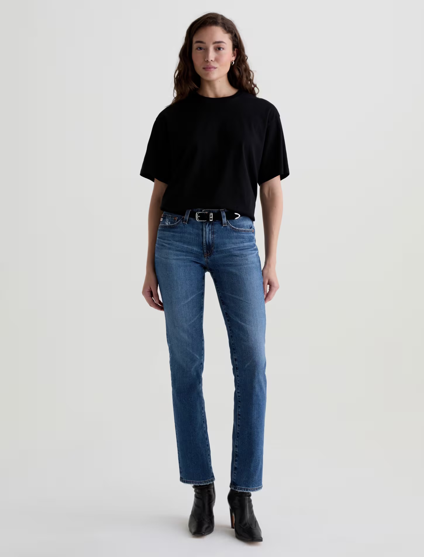 Sandra Low-Rise Straight Denim - 15 Years Prague - Millie Costal Accents